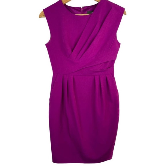 Adrianna Papell | Dresses | Adrianna Papell Fusha Pink Sleeveless ...
